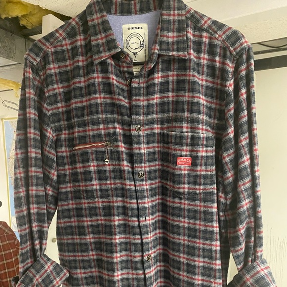 Diesel | Shirts | Mens Diesel Flannel Shirt Sz Large | Poshmark